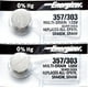 2 x Energizer 357 Watch Batteries, SR44W or 303 Battery - Walmart.ca