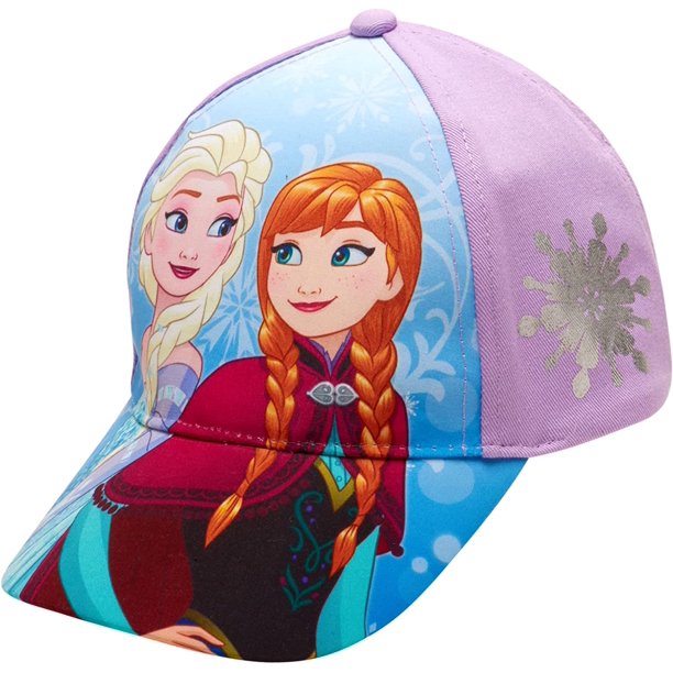 Disney Girls' Frozen Baseball Cap - Princess Elsa and Anna Curved Brim ...