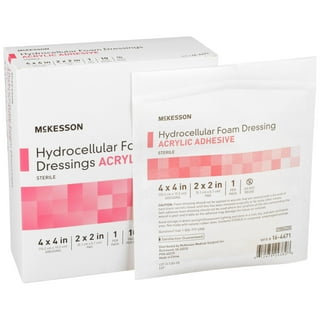 McKesson Hydrocellular Foam Dressing, Lite - Adhesive, Sterile, 4 in x ...