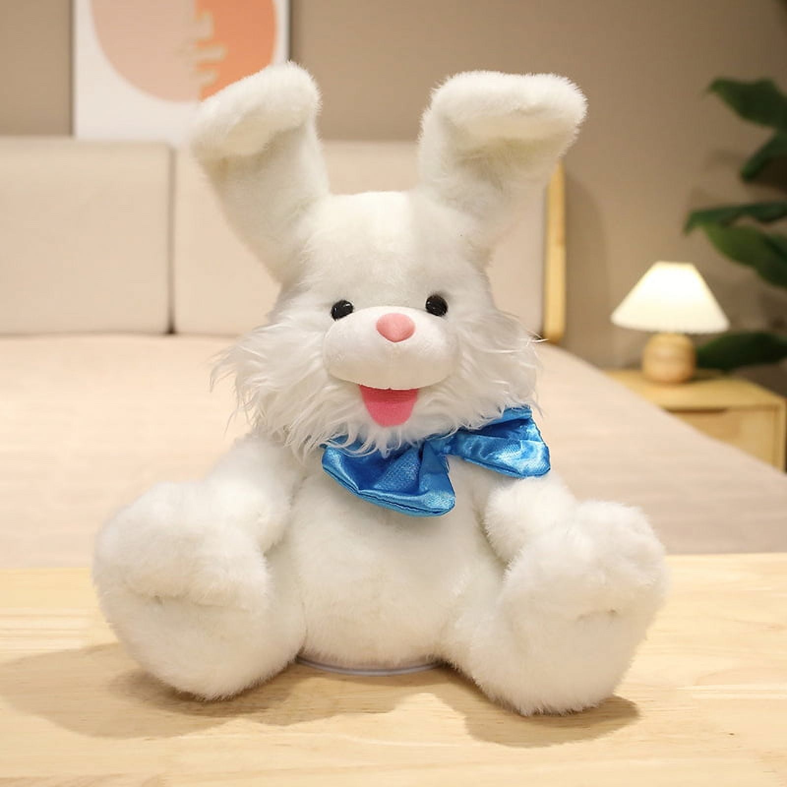 Conejo cantor eléctrico Peekaboo blanco de 35 cm modelo de batería en ...