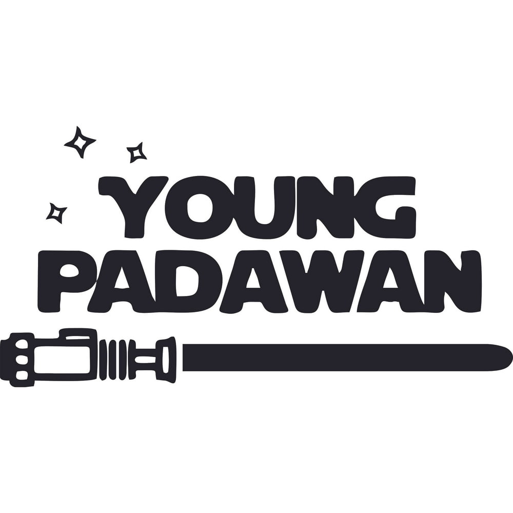 Young Padawan Logo Cartoon Characters Wall Art Vinyl Sticker Design ...