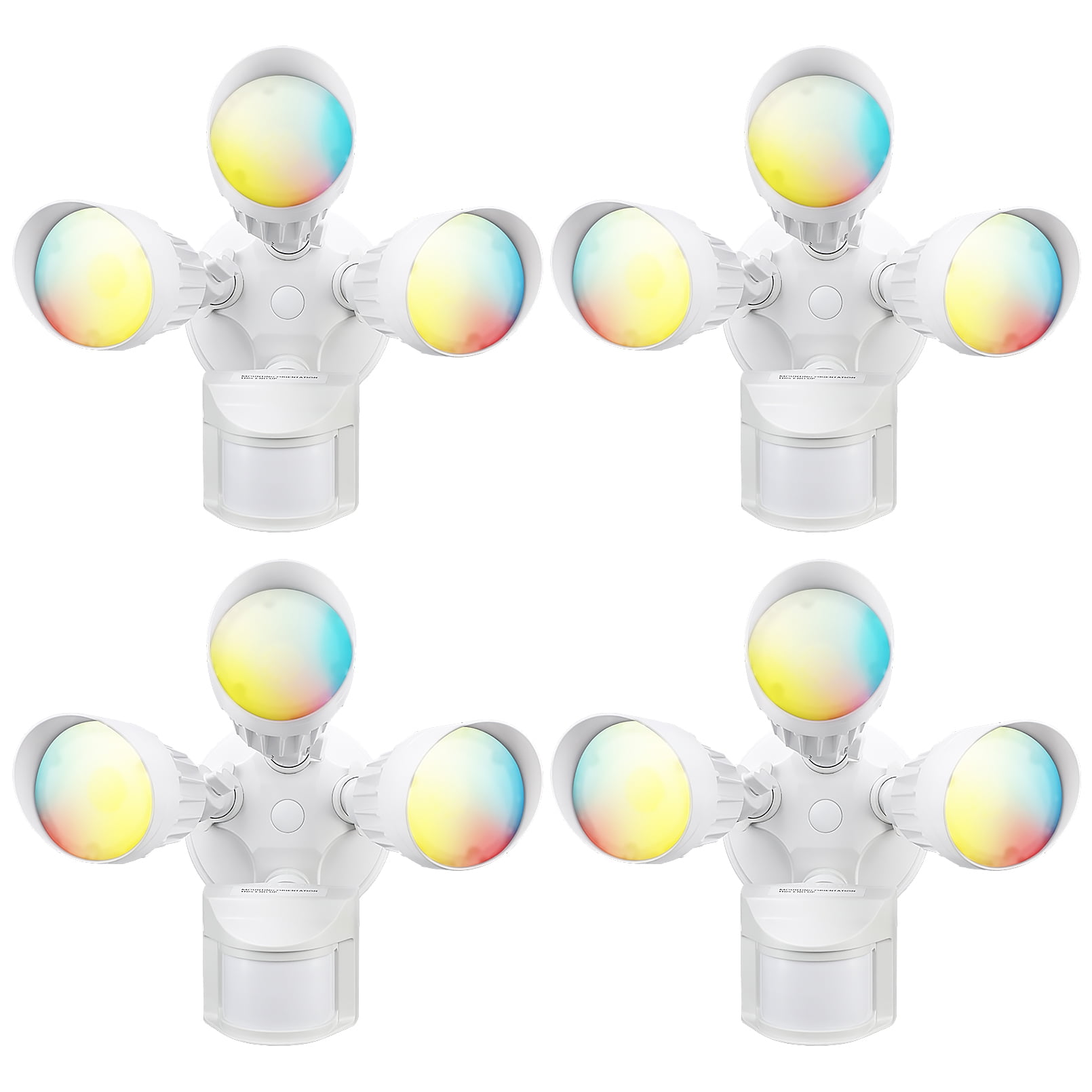 LEONLITE 4 Pack 3CCT LED Motion Sensor Security Light, Dusk to Dawn ...