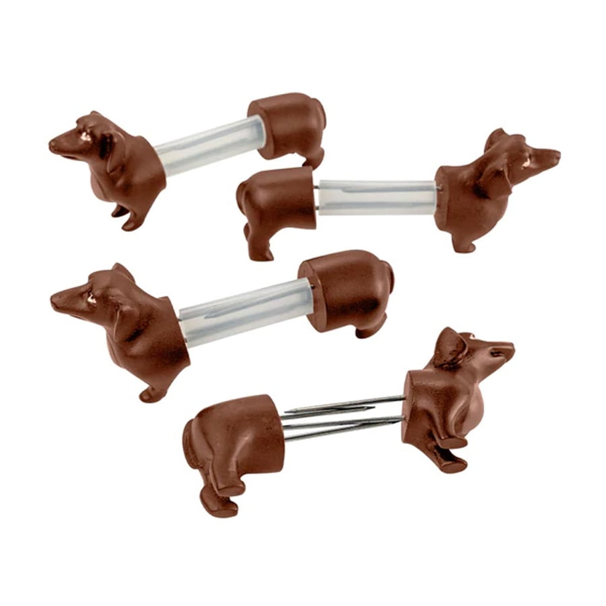 The Charcoal Companion Dog Corn Holders with Stainless-Steel Prongs ...