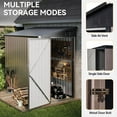 5' x 3' Outdoor Metal Shed with Base, Sturdy Garden Storage for Tools ...