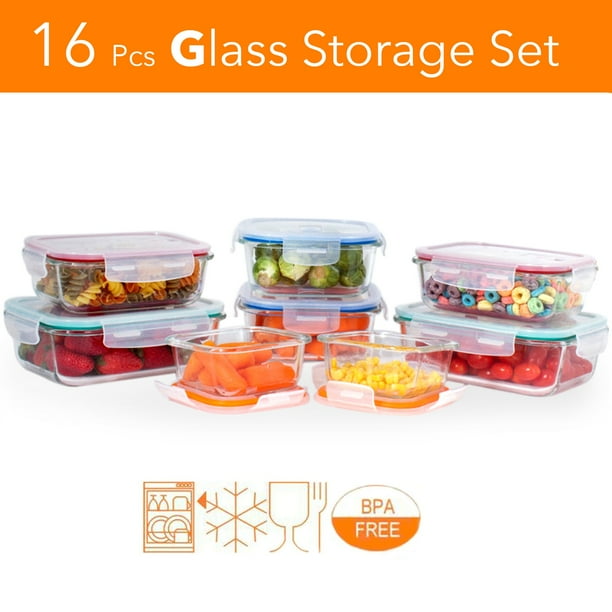 Imperial Home 16 Pc Airtight Plastic Storage Containers with Lids ...