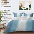 Blue Ombre Queen Duvet Cover Set, Abstract Light Blue Ombre White ...