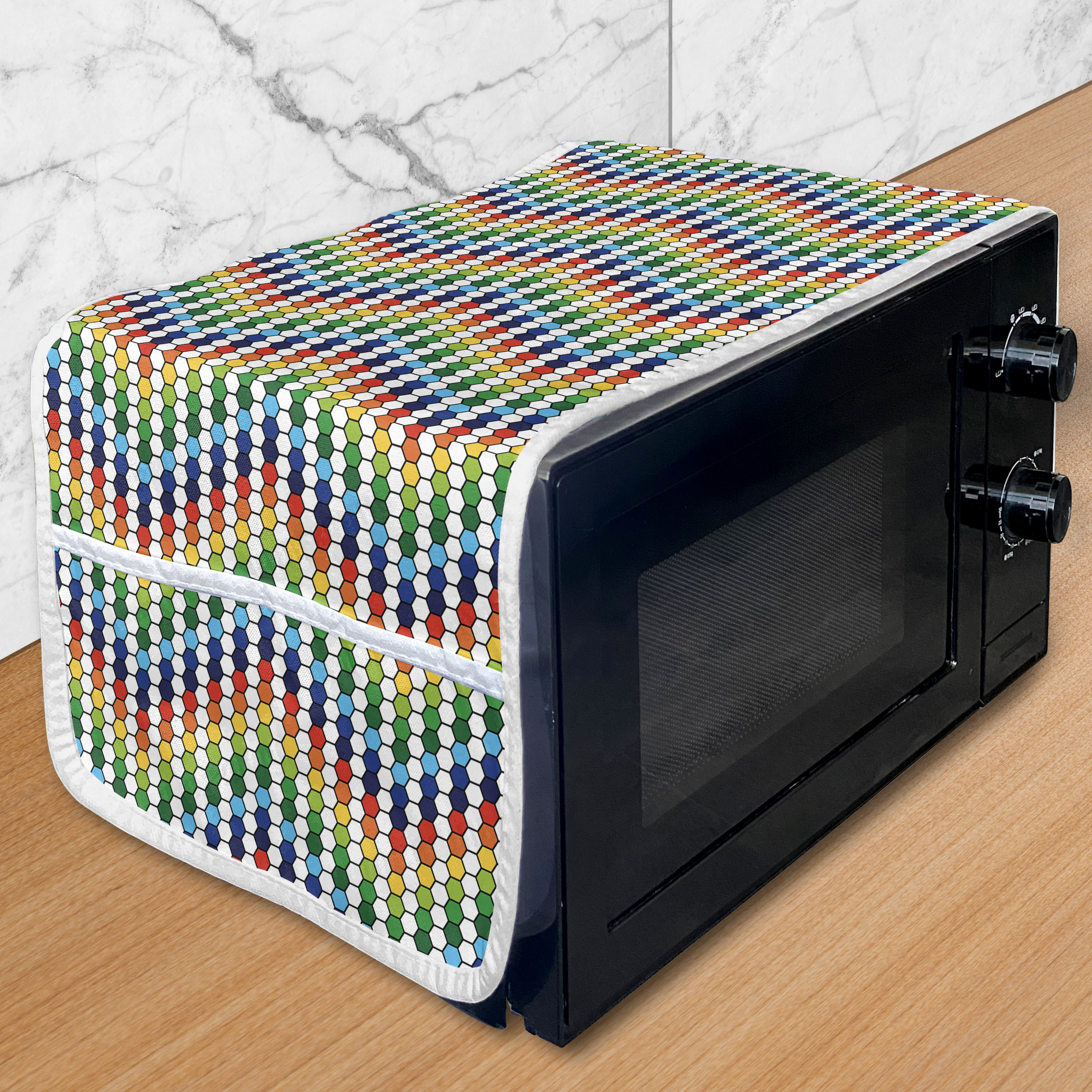 Abstract Microwave Oven Cover, Geometric Honeycomb Shapes Little ...