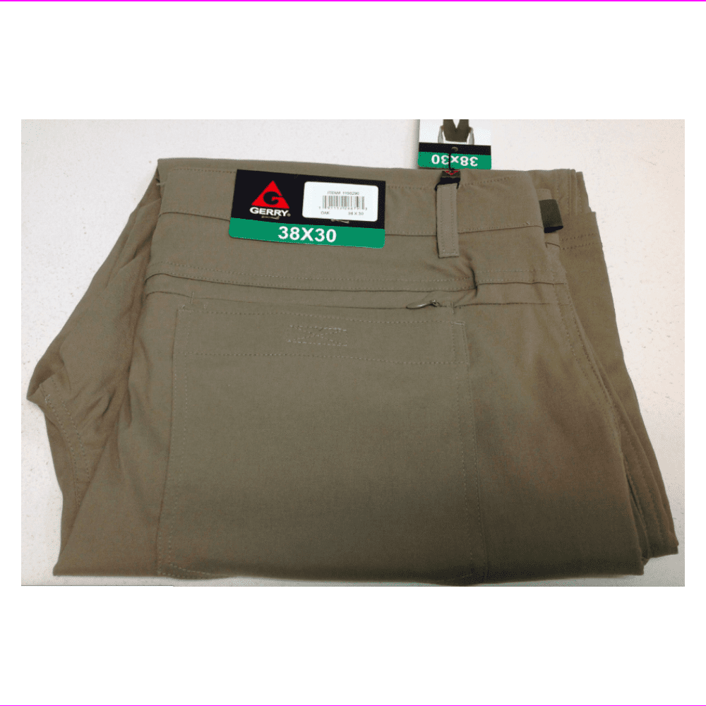 Gerry Men's Venture Travel Pants 40x32/Oak - Walmart.com