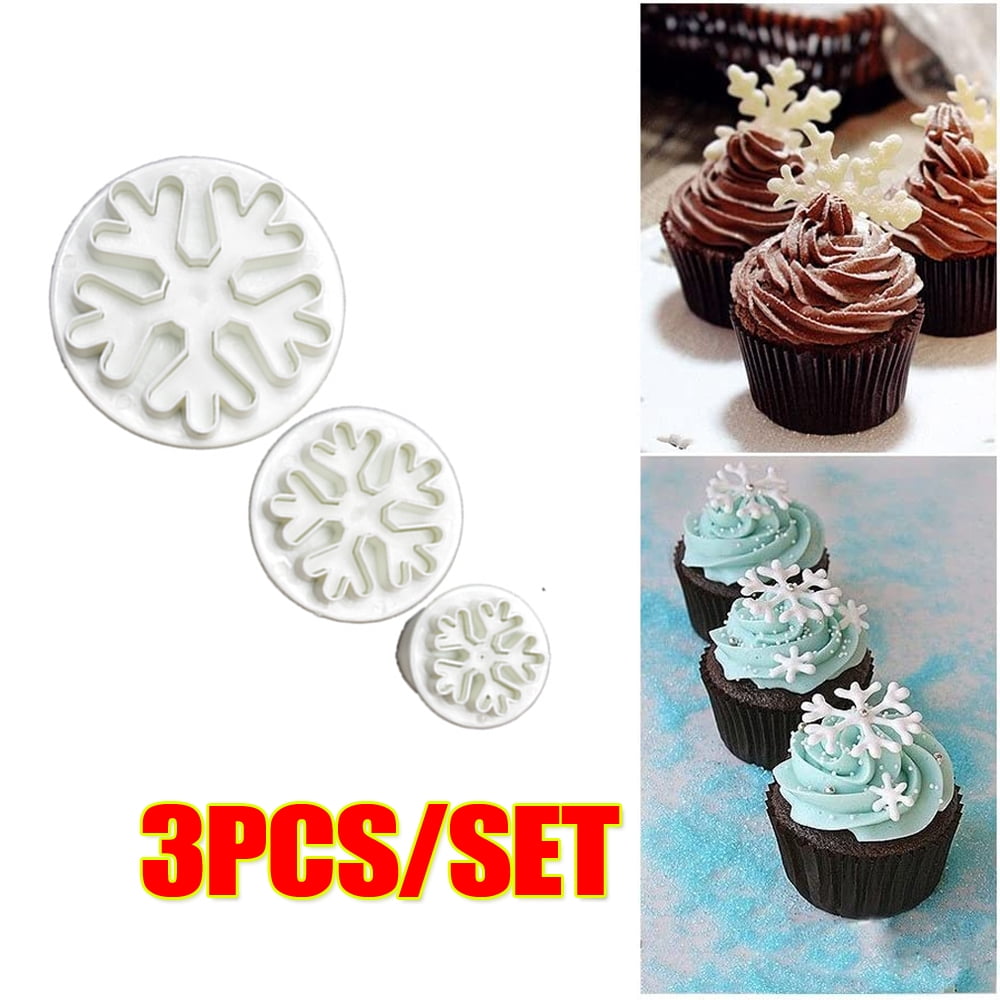Christmas Snowflake Fondant Cookie Baking Cutters Christmas Cookie ...