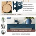 Knubmt Solid Wood Top Console Table with 2 Drawers and 2 Open Shelves ...