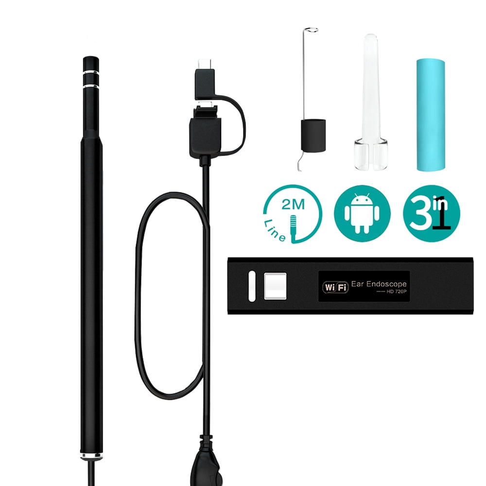 Smart Visual Ear Otoscope, 1080P Wireless Otoscope-Ear Scope Camera ...