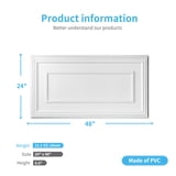 Art3d PVC Ceiling Tiles,Drop Ceiling Panel,24x48 inch(12-Pack)-White ...
