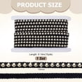 10 Yards Polyester with Plastic Half Round Bead Lace Trim Clothes ...