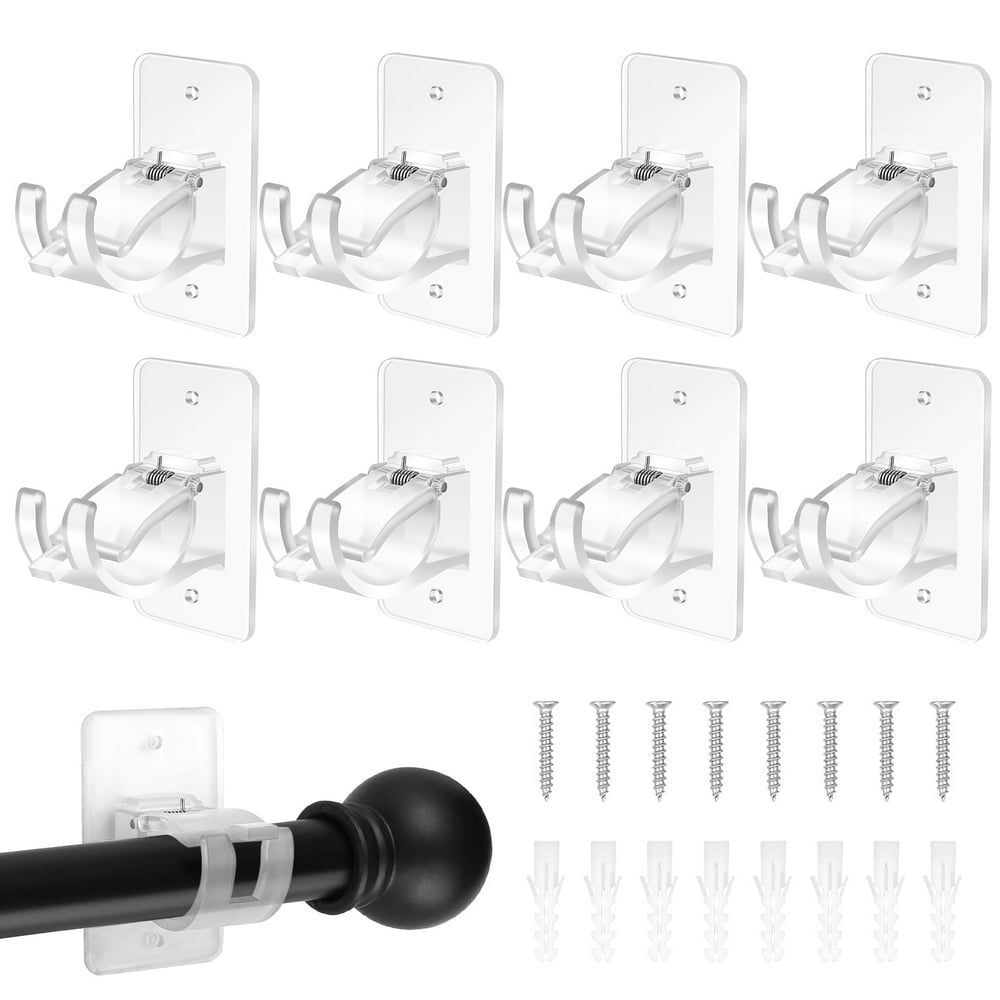 Click here for Qutetn 8-Pack No Drill Needed Curtain Rod Holders... prices