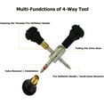4pcs Heavy Duty Pry Bar Set with Ergonomic Handles with Strike Cap and ...