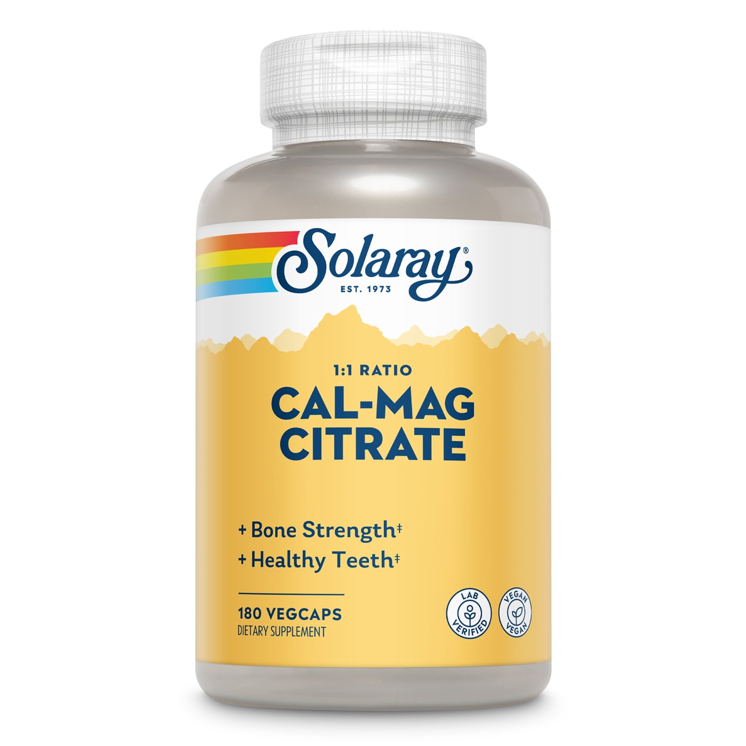 Solaray Calcium Magnesium Citrate 1:1 Ratio, Healthy Bones, Teeth ...