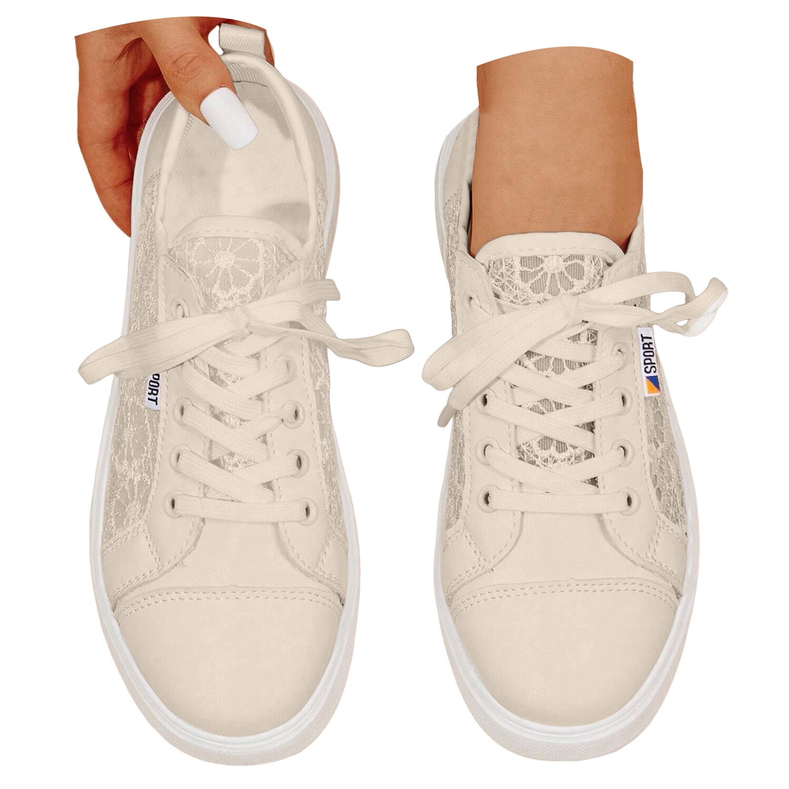 Click here for Oyedens Womens Lace Low Top Fashion Sneakers Breat... prices