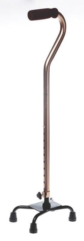 Medline Aluminum Quad Cane Small Base Bronze - MDS86222BRZ - Walmart ...