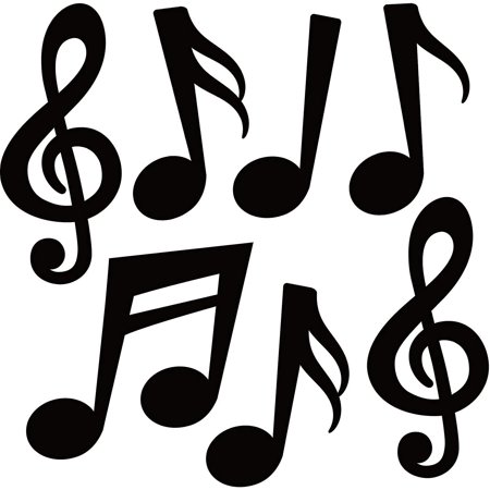 1000 Pieces Music Notes Cutouts Musical Notes Silhouette For Music ...