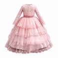 QEMAUUA Girls Princess Dress Pearl Embroidered Tulle Ball Gown Formal ...