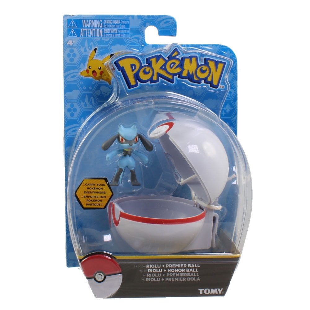 Pokemon Tomy Clip 'N' Carry Pokeball with Figure - RIOLU with Premier ...