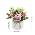 BAOPAI Simulation Rose Potted Plant - Artificial Flower Arrangements ...