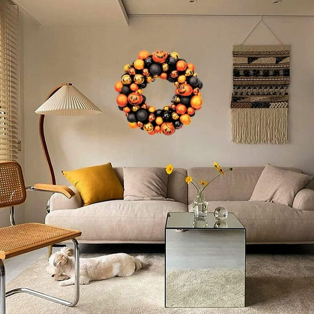 Coronas de Halloween para puerta de entrada, decoraciones de Halloween ...