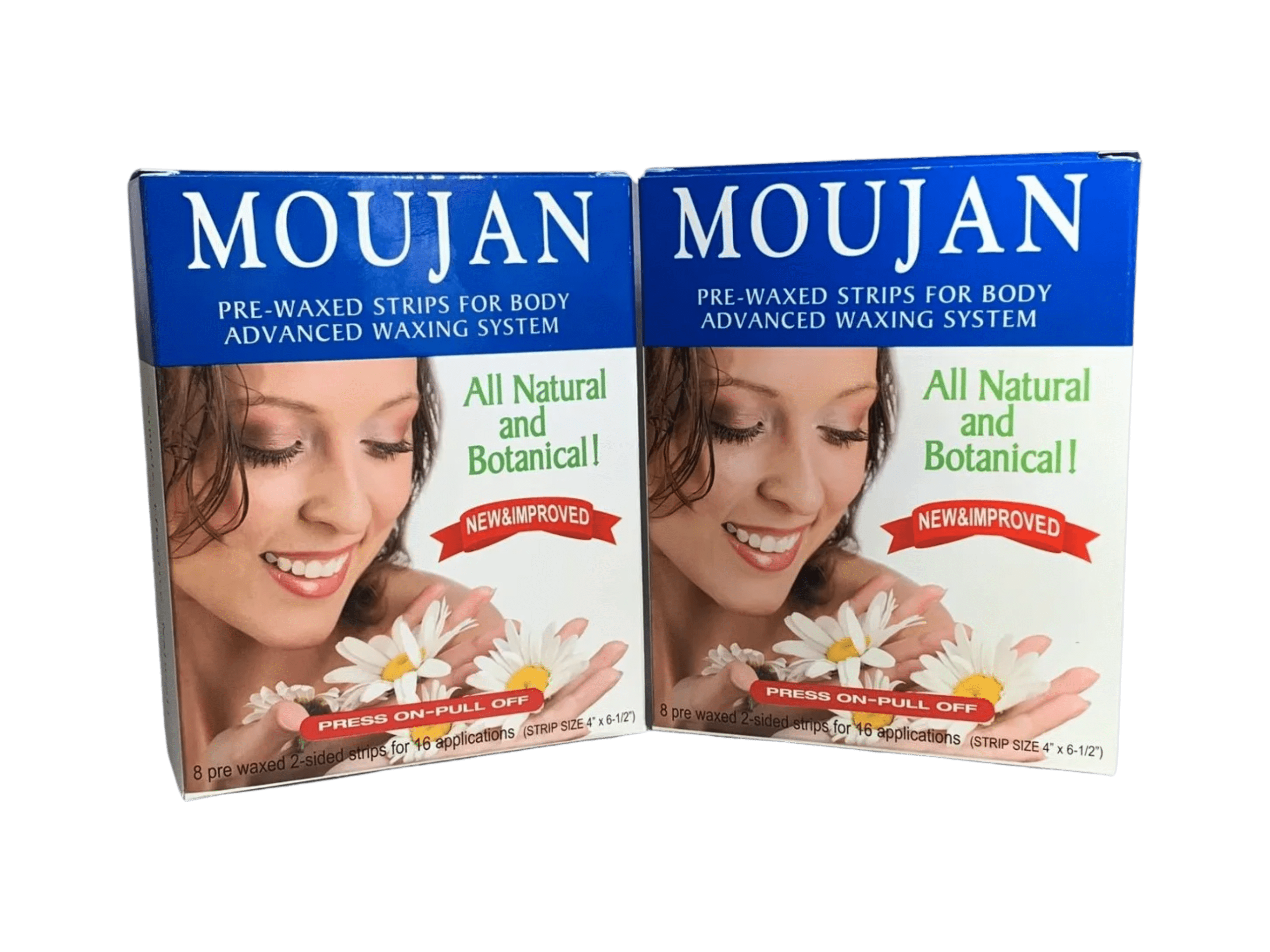 MOUJAN Press-On Pull-Off Pre-Waxed Strips for Body (Pack of 2 ...