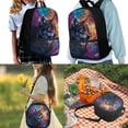 Binienty Galaxy Wolf Backpack Lunchbox Set For Boys 5th Grade Kids ...