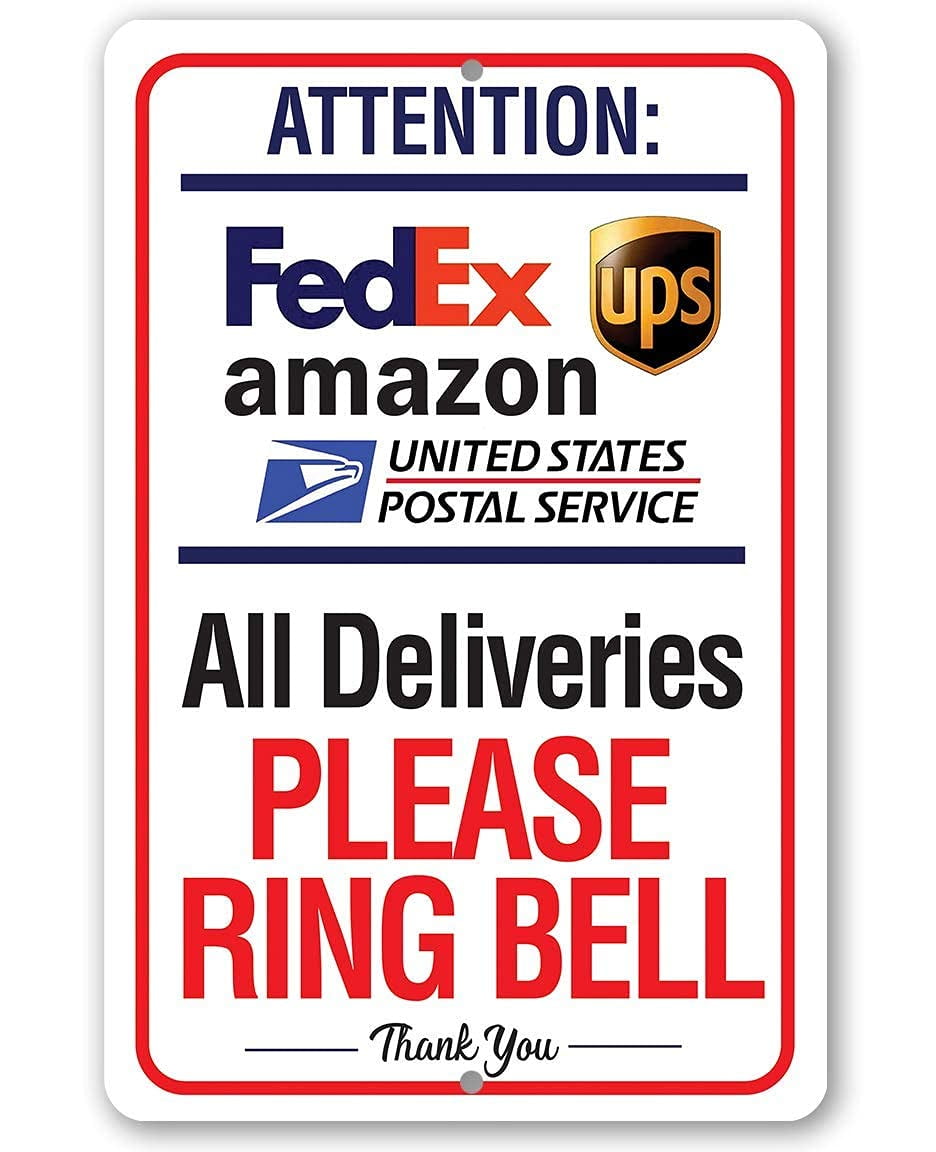 Delivery Sign for Package and Box Deliveries - Please Ring Bell ...