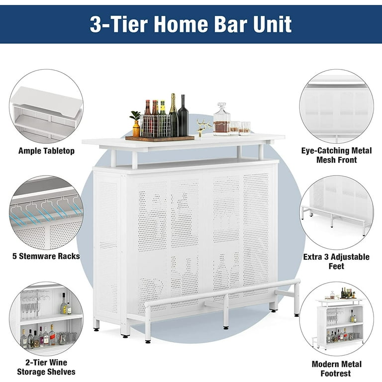 Portable Mini Bar Cabinet