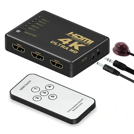 Hdmi Switch 4k Smart 5 Port Hdmi Switcher Splitterwith Remote Control ...