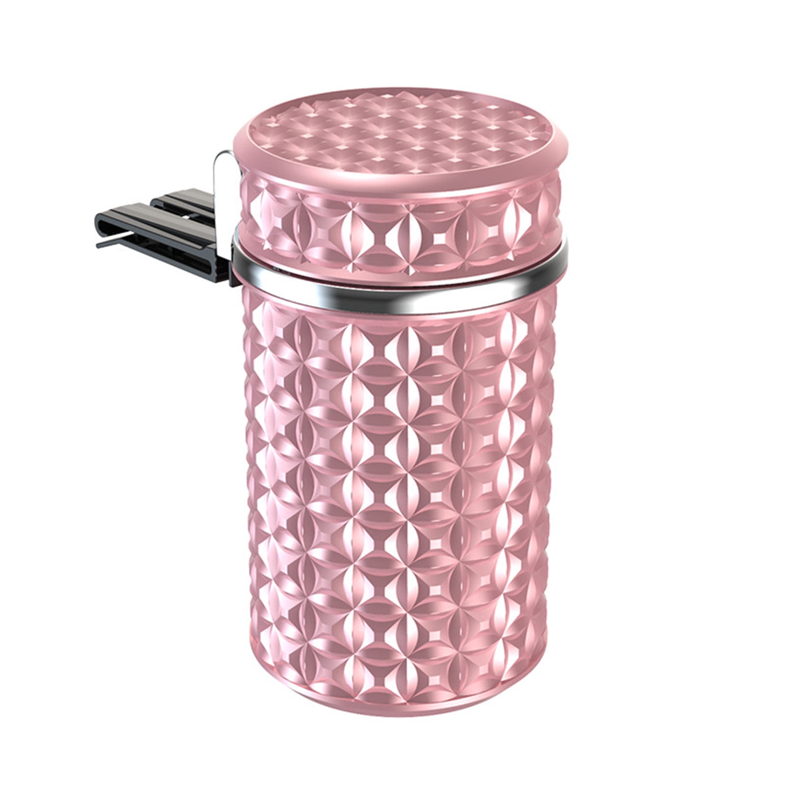 Boc Stainless Steel Car Ashtray with Odorless Lid Blue LED Light Mini ...