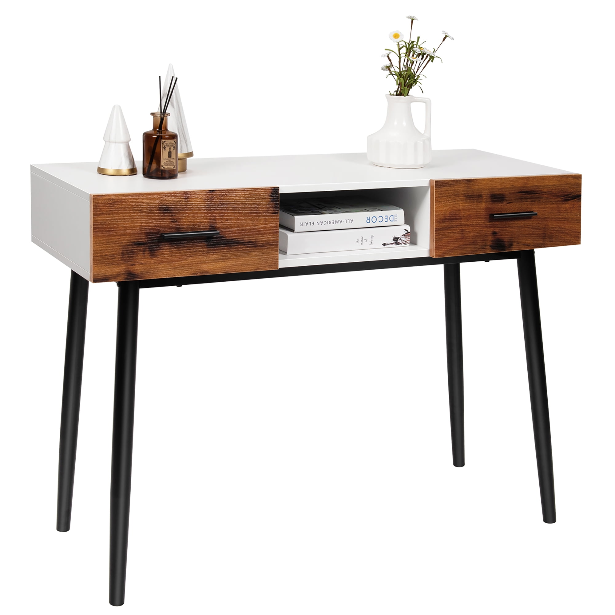 Click here for Costway 42 Industrial Console Table With Storage D... prices