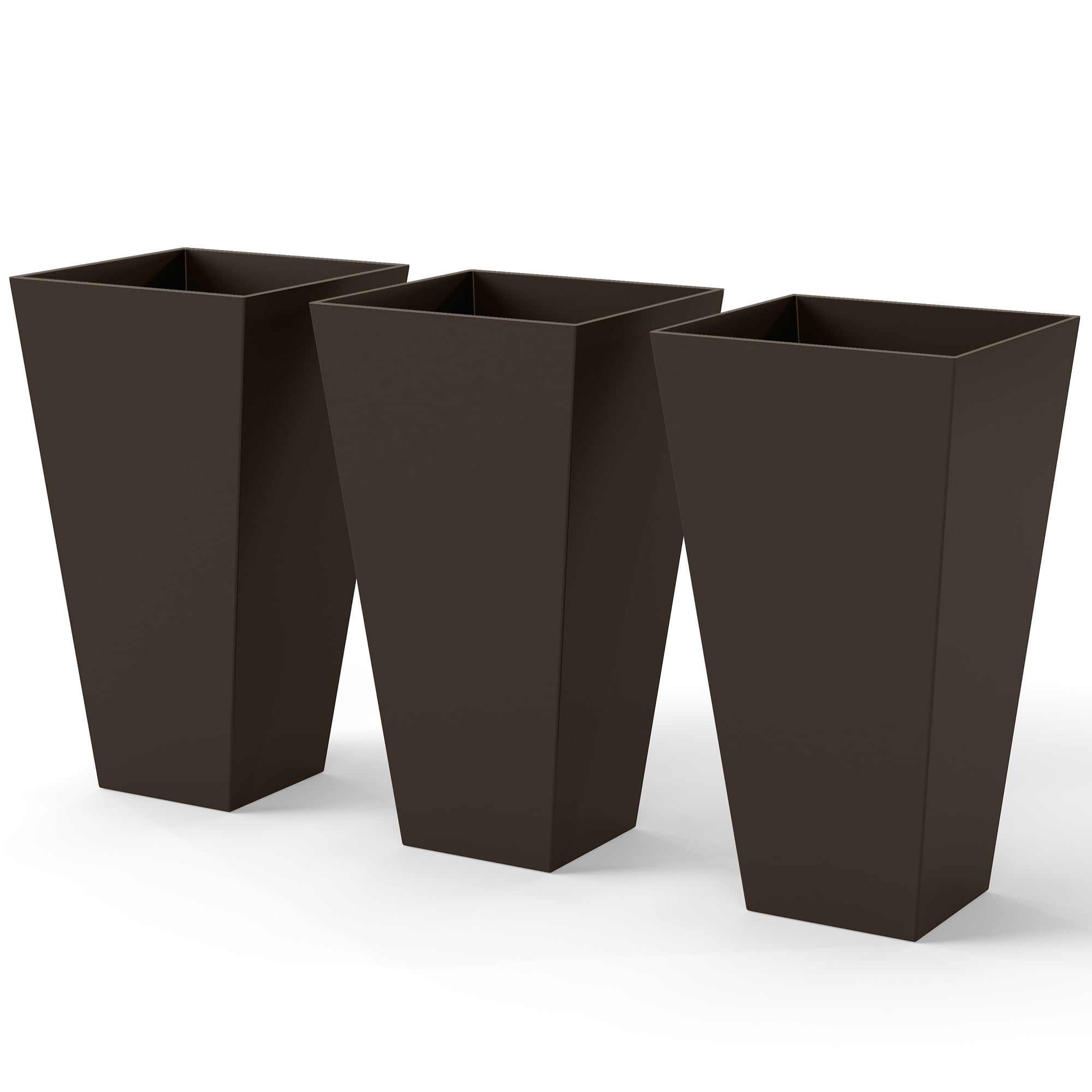 Click here for Outsunny 28 Tall Plastic Planters  Set Of 3 Garden... prices