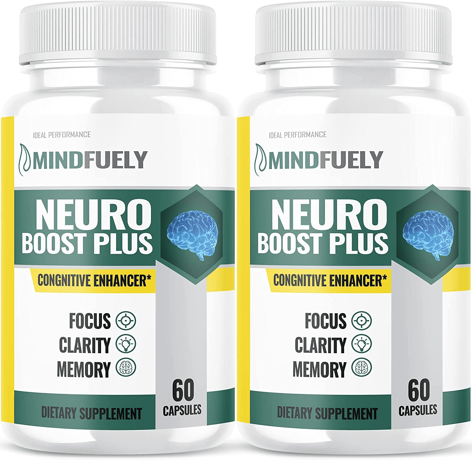(2 Pack) Mindfuely Neruo Boost Plus Cognitive Brain Formula (120 ...