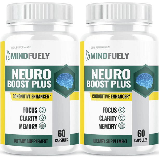 (2 Pack) Mindfuely Neruo Boost Plus Cognitive Brain Formula (120 ...