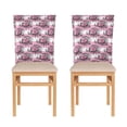 BZSMCE Chair Covers Set Home Decor Seat Back Cover Pink Floral Lattice ...