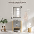 24x32" Brushed Nickel Beveled Bathroom Mirror, Anti-Rust Metal Frame ...