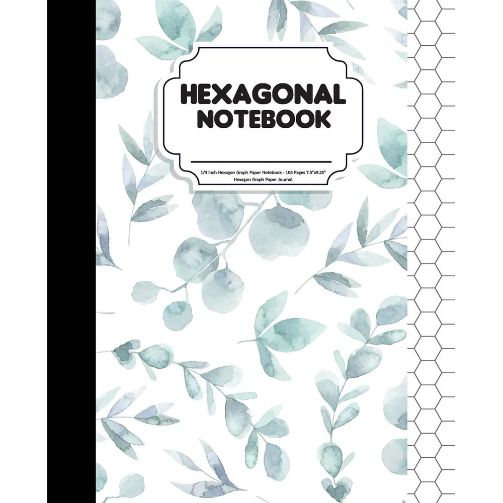 Hexagonal Notebook 1 4 Inch Hexagon Graph Paper Notebook 108 Pages