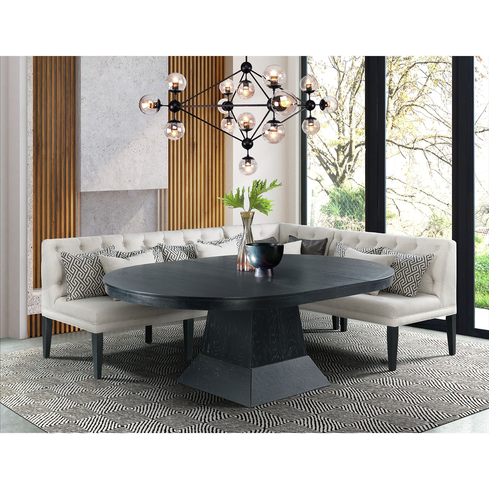 Picket House Furnishings Mara 4PC Oval Dining Table Set-Table, Corner ...