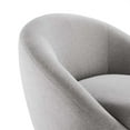 Modway Buttercup Upholstered Fabric Swivel Chair in Black/Light Gray ...