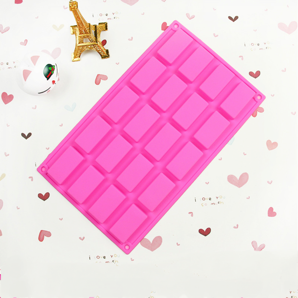 Silicone Mould Mini Rectangular Cake Mould, 20-Cavity Cake Baking Pans ...
