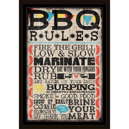 Barbecue Rules BBQ Wood Grain Illustration Doodle | Walmart Canada