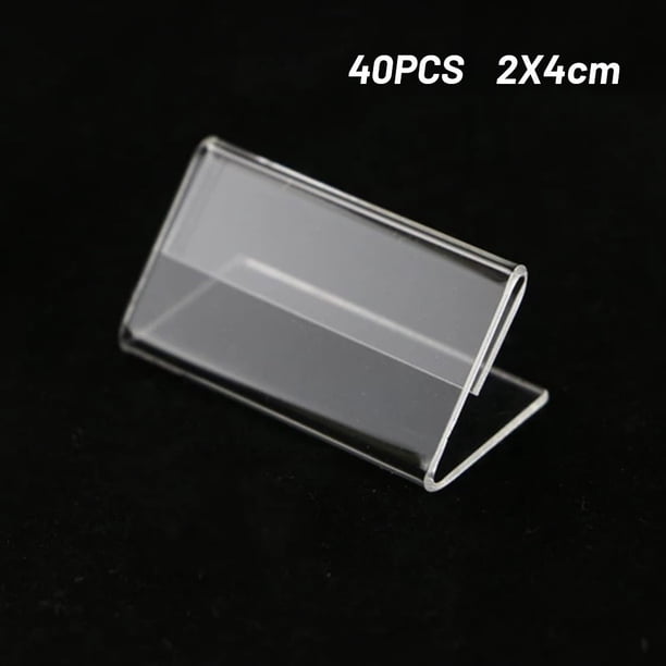 Luckyn 40 Pcs 2x4cm Acrylic Sign Display Stand Price Of Business Card ...
