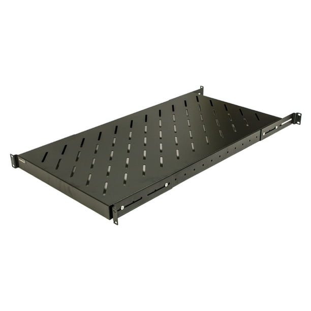 Navepoint 1U 19-Inch Fixed 4-Post Rack Mount Server Shelf with ...