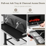 Alpha Joy 34-inch Portable BBQ Charcoal Grill with 794 sq in Cooking ...