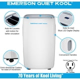 Emerson Quiet Kool Heat/Cool Portable Air Conditioner with Remote ...