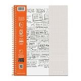 "Whitelines Ruled Paper Notebook, Spiral Bound, Wirebound Graph 11"" x ...
