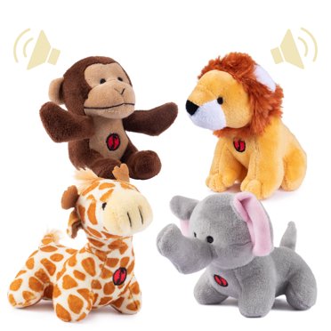 Yellow Jungle Giraffe Plush Toy - 13in Giraffe Rattle Plush By Ganz ...